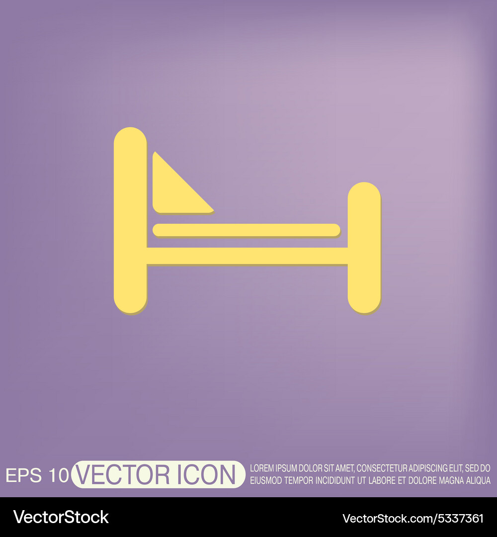 Bed symbol sign or hotel stay Royalty Free Vector Image