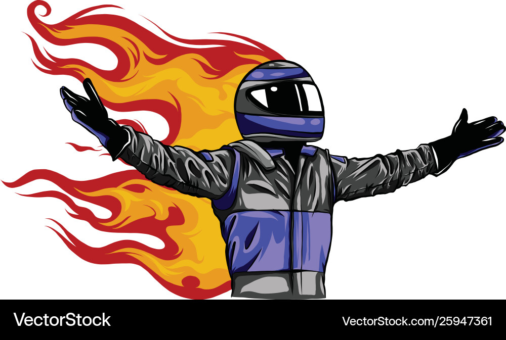 Car racing man cartoon design Royalty Free Vector Image