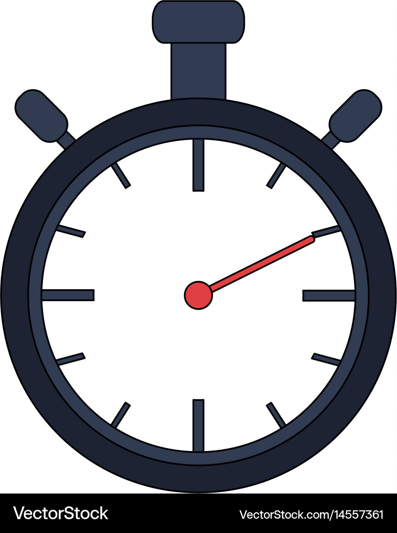 Color image cartoon stopwatch graphic Royalty Free Vector