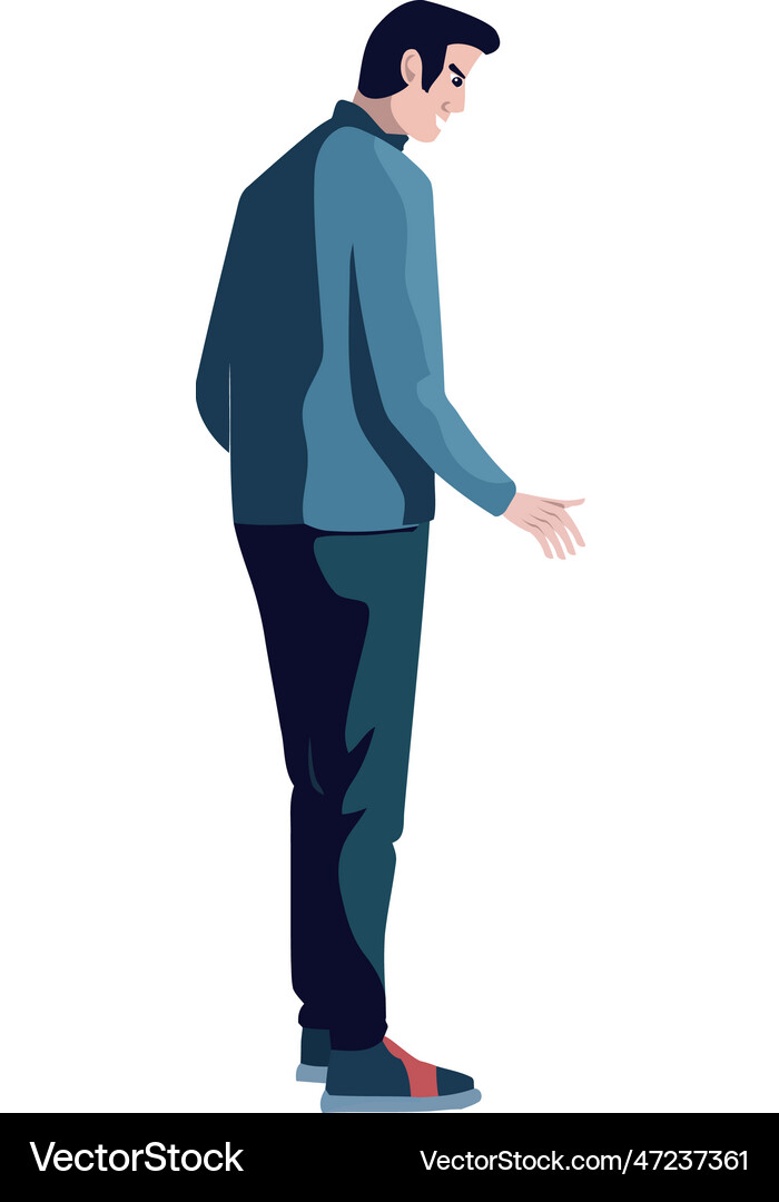 Confident businessman in a suit standing Vector Image