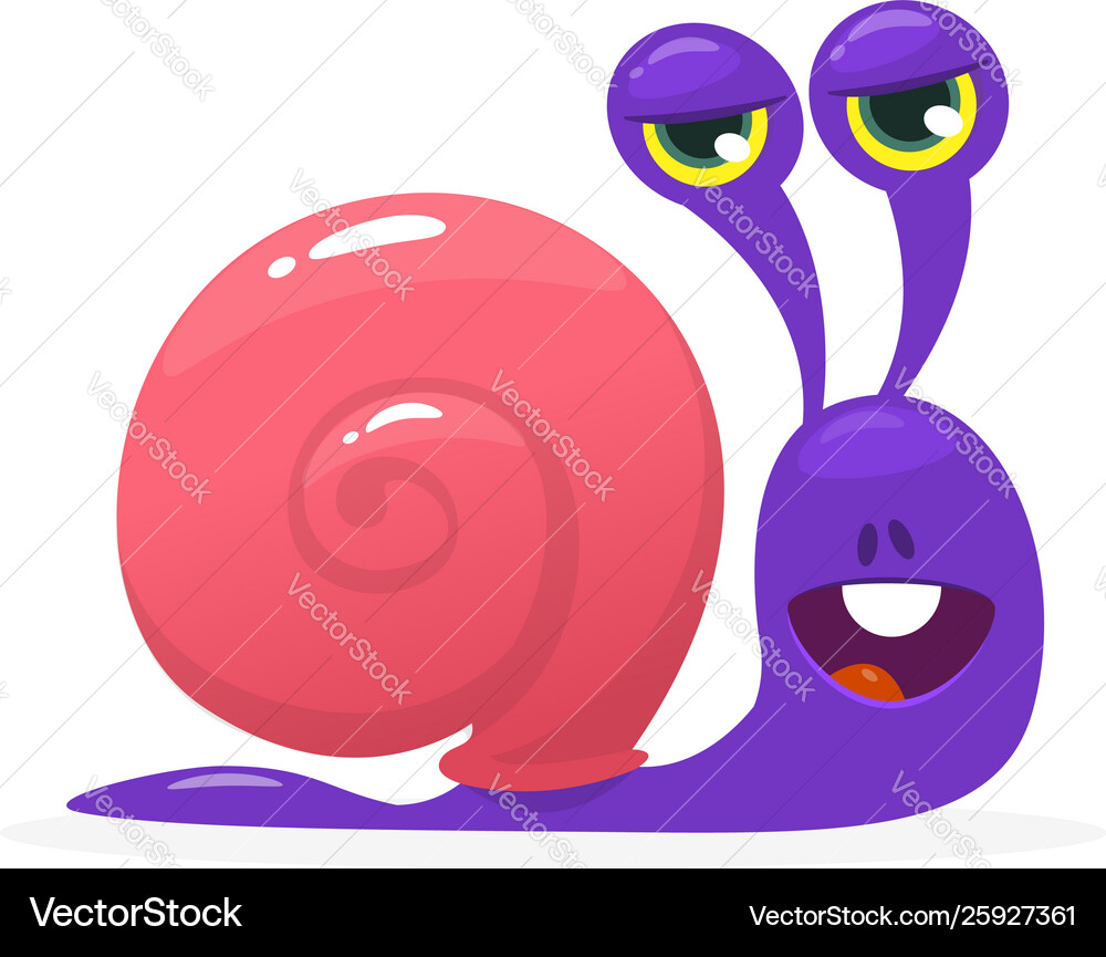 Cute cartoon snails smiling and talking Royalty Free Vector