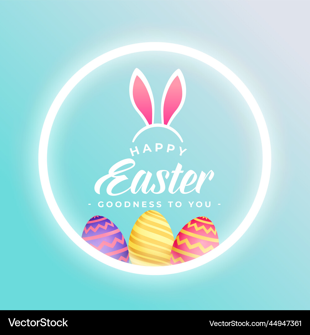 Easter seasonal card with colorful eggs Royalty Free Vector
