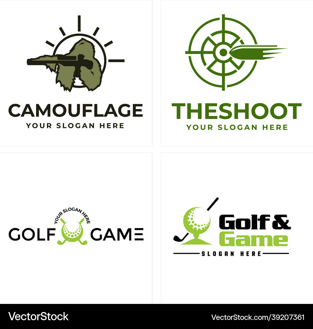 Games recreational golf shoot logo design Vector Image