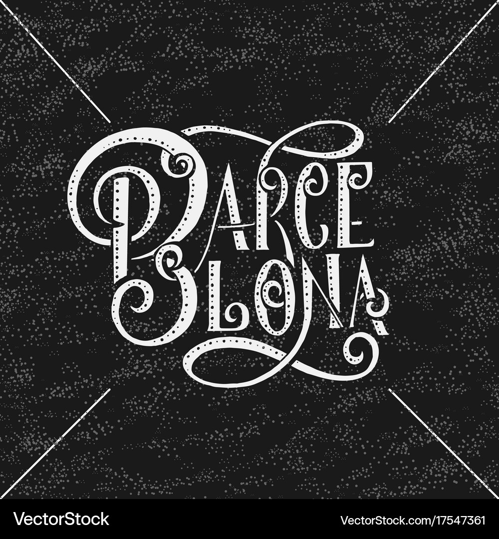 Hand written city name lettering calligraphy Vector Image