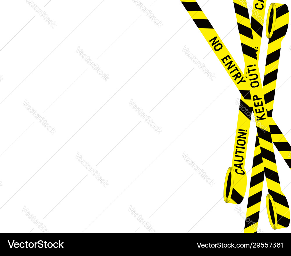 Horizontal frame police black and yellow Vector Image
