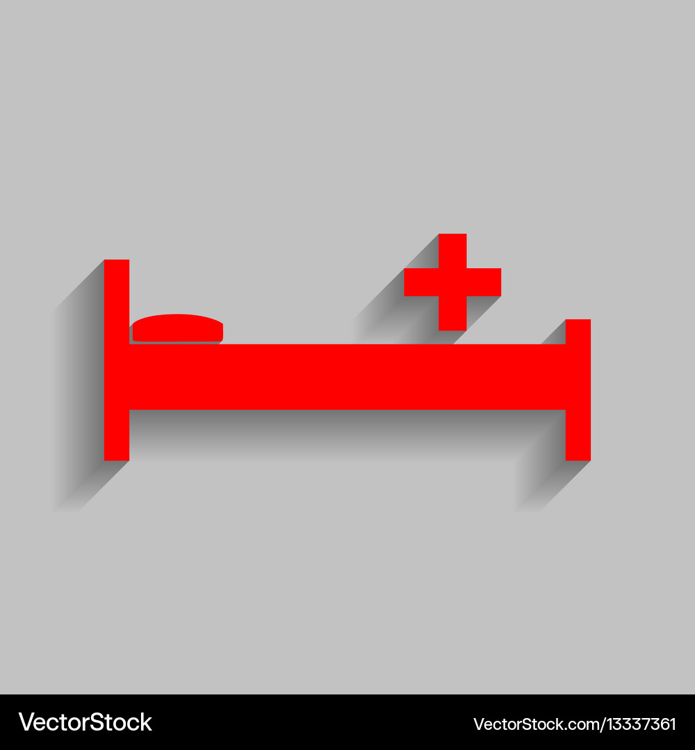 Hospital sign red icon Royalty Free Vector Image