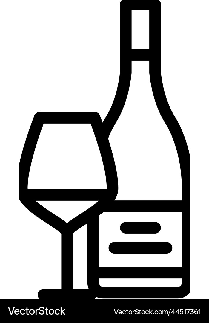 Pinot noir red wine line icon Royalty Free Vector Image