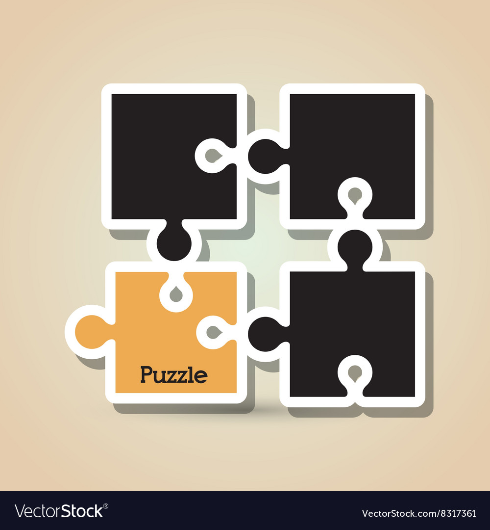 Puzzle icon design Royalty Free Vector Image - VectorStock