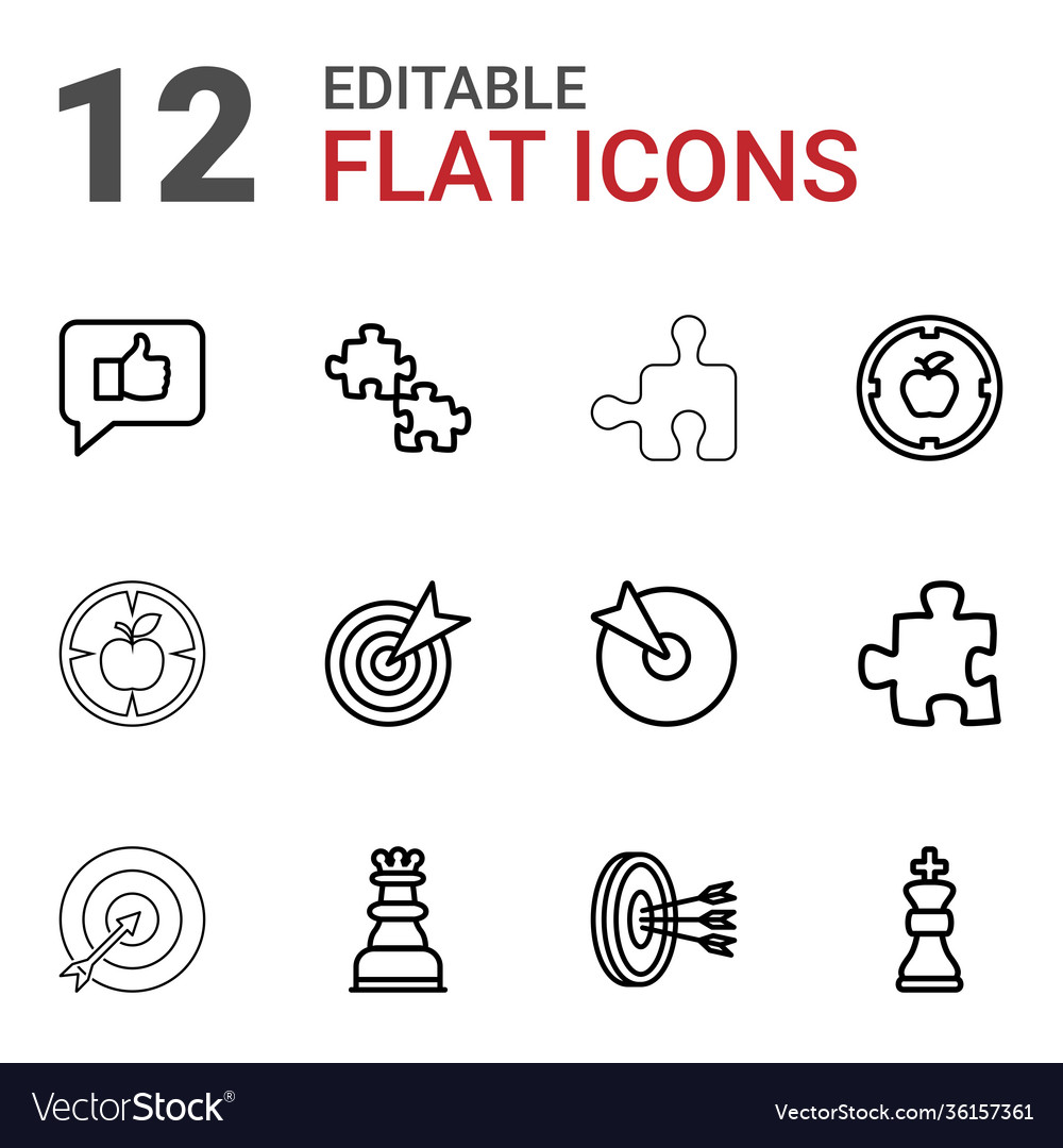 Strategy icons Royalty Free Vector Image - VectorStock