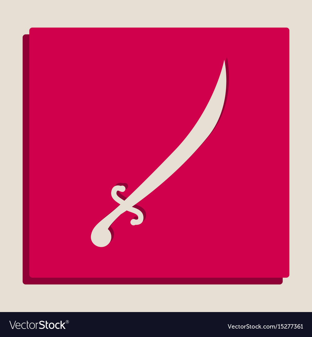 Sword sign grayscale version Royalty Free Vector Image