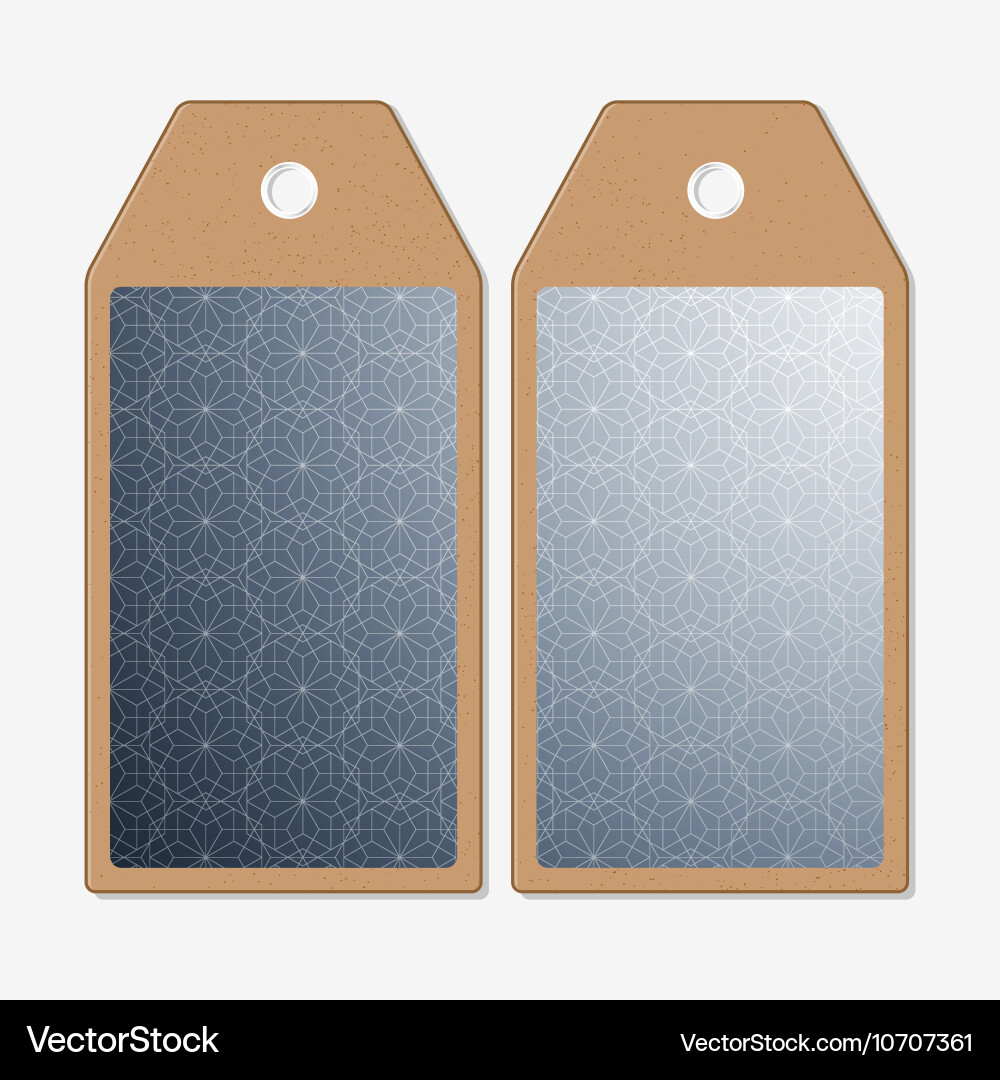 Tags design on both sides cardboard sale labels Vector Image