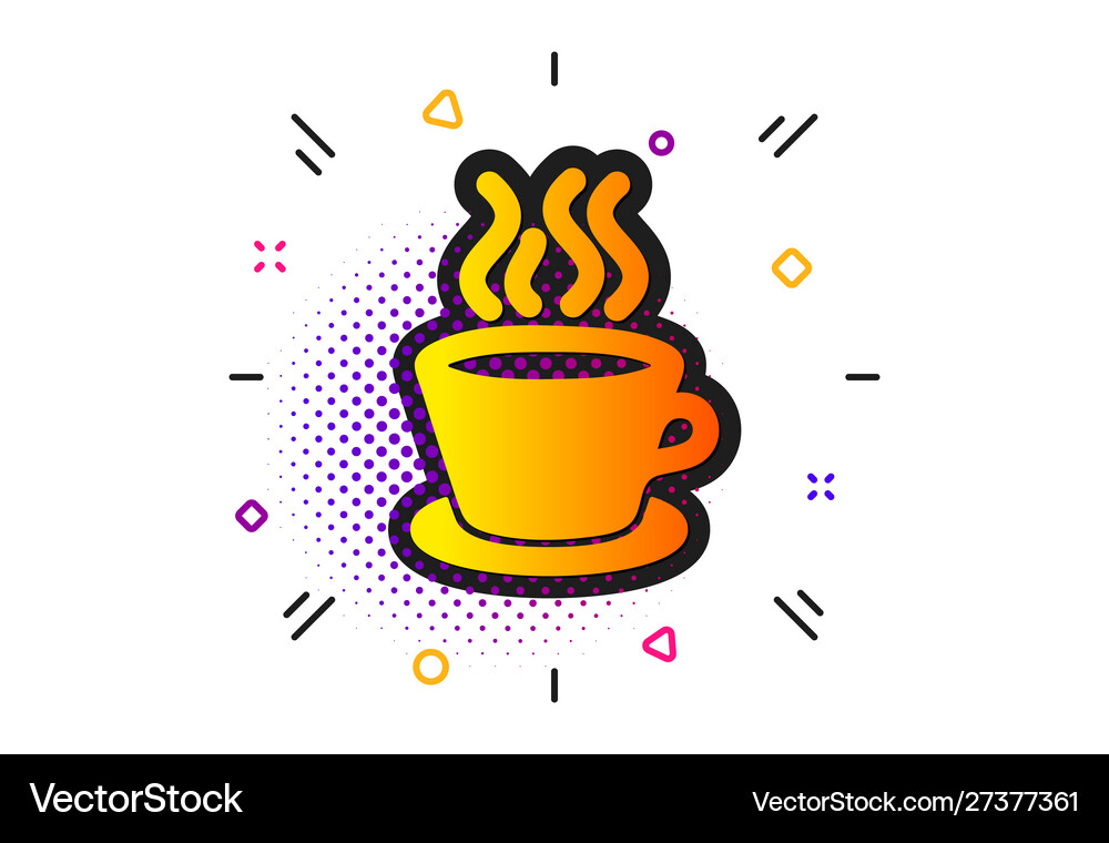 Tea or coffee icon hot drink sign Royalty Free Vector Image
