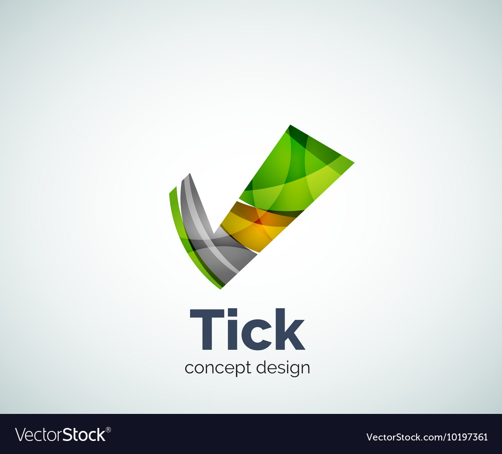 Tick logo template Royalty Free Vector Image - VectorStock