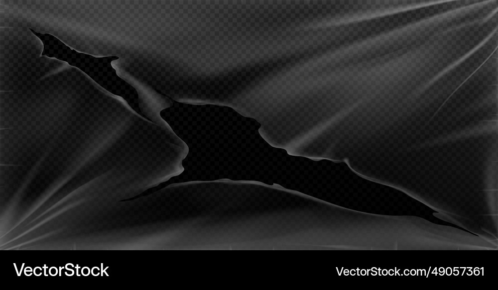 Torn vinyl cover texture with shrink and hole Vector Image