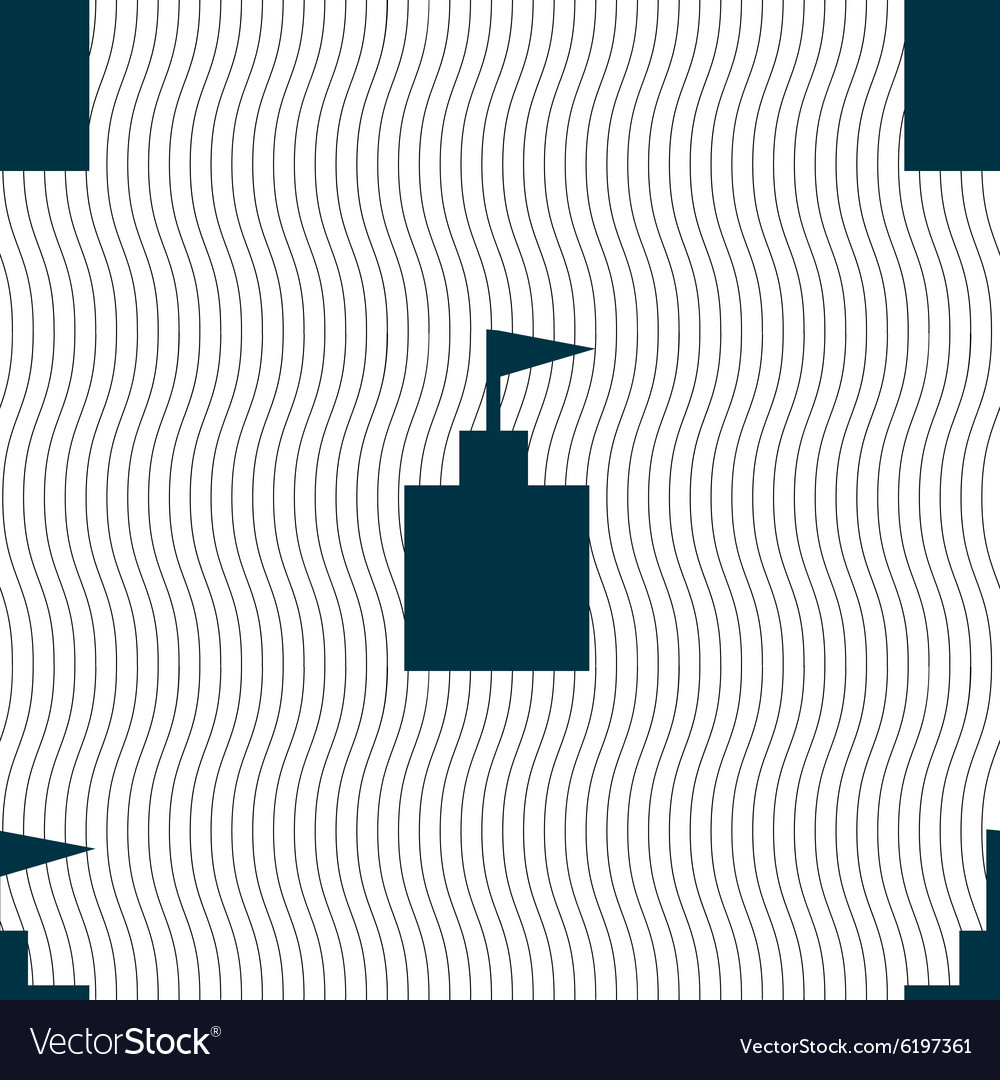 Tower icon set flat modern seamless pattern Vector Image