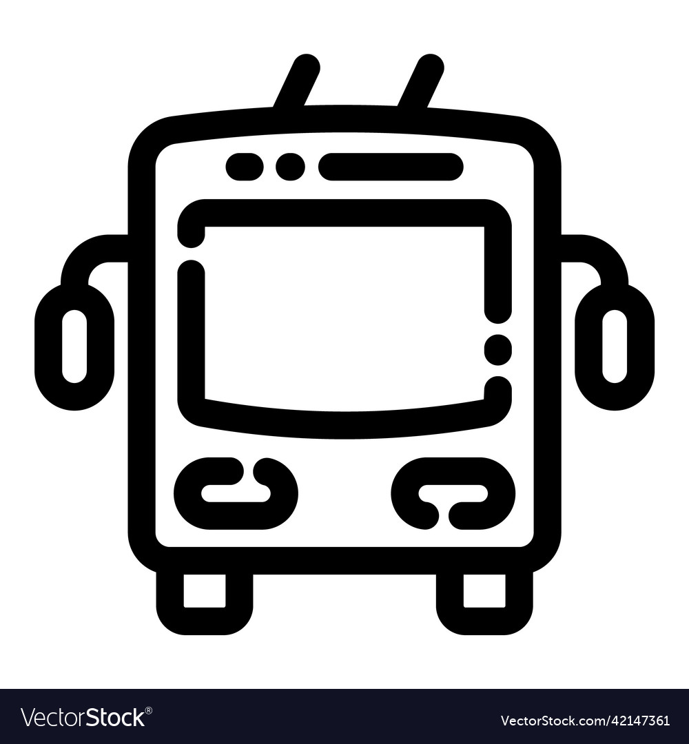 Trolleybus flat icon isolated on white background Vector Image Trolleybus flat icon isolated on white background Vector Image