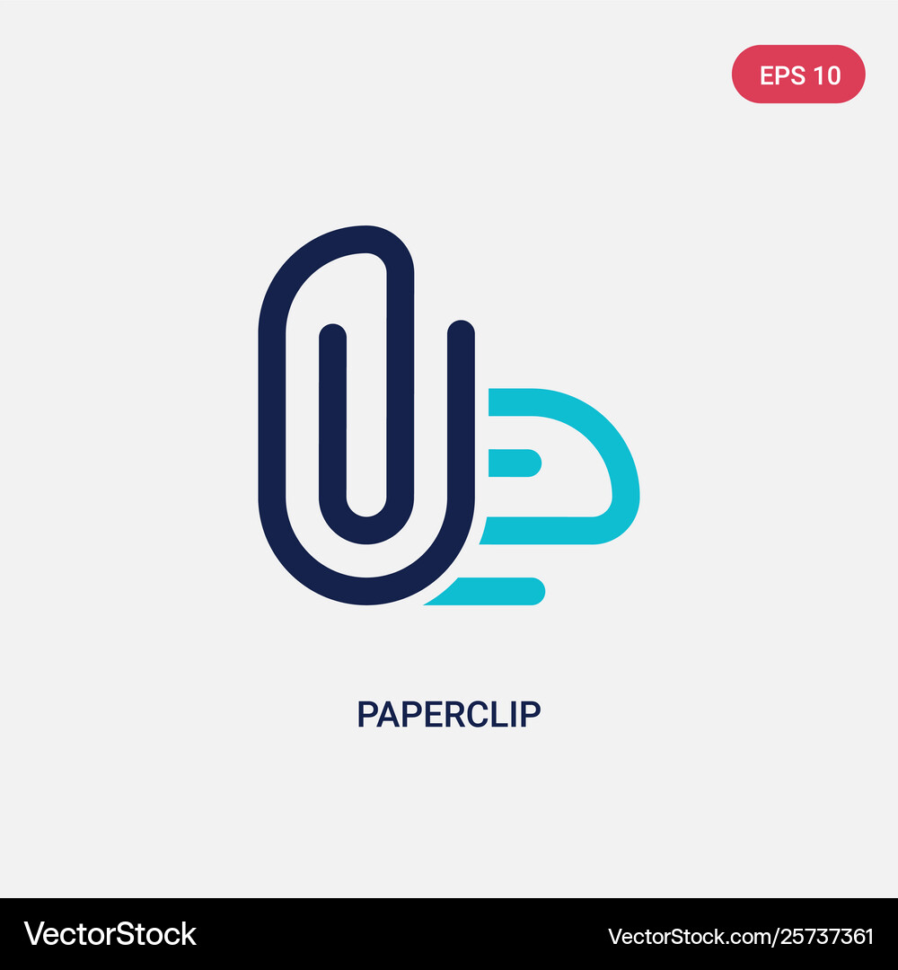 Two color paperclip icon from education concept Vector Image