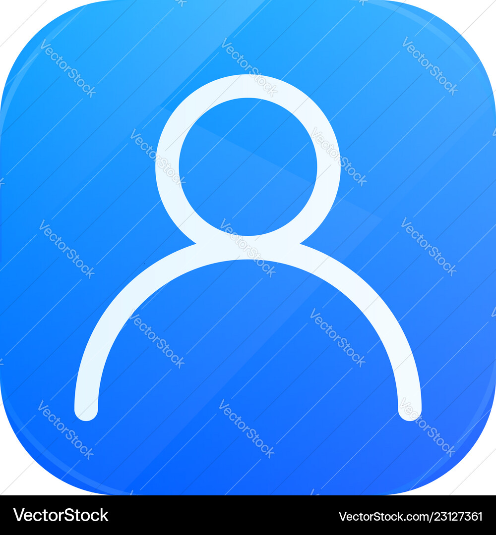 User glossy flat icon man symbol Royalty Free Vector Image