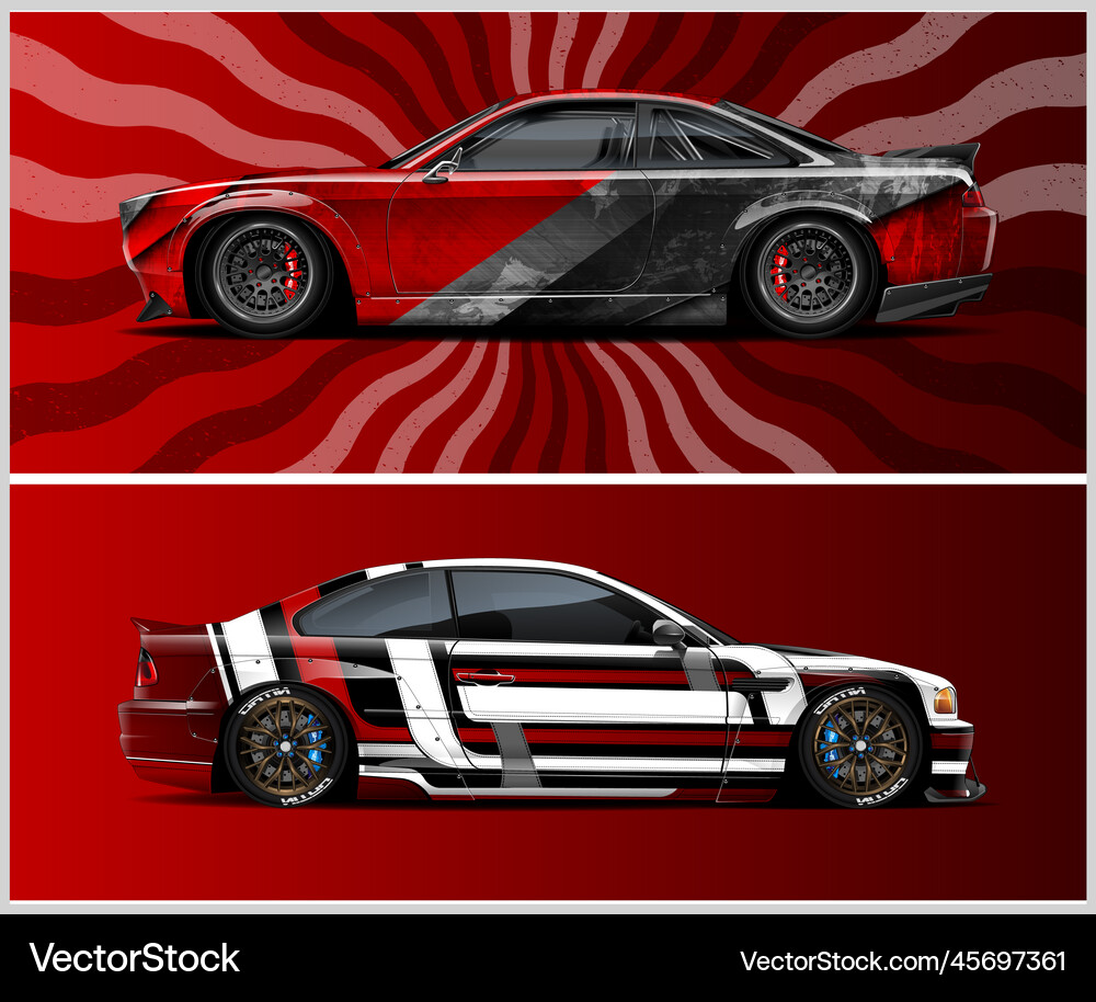 Vinyl vehicle wrap sticker design car wrap Vector Image