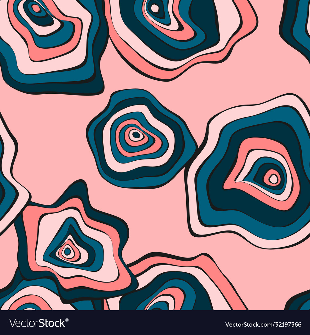 Abstract hand drawn seamless pattern with wavy Vector Image