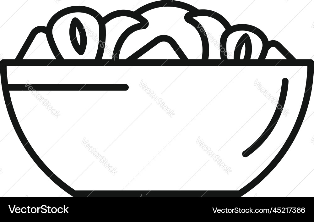 Berry cream fruit icon outline fresh salad Vector Image