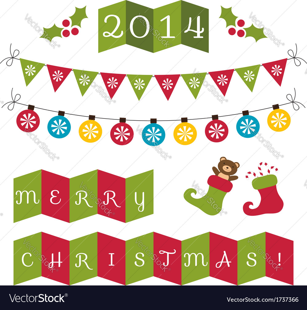 Christmas set Royalty Free Vector Image - VectorStock