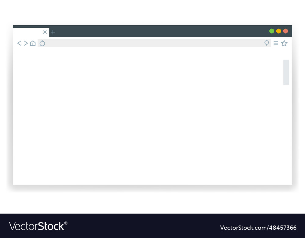 Computer app window frame template web browser Vector Image