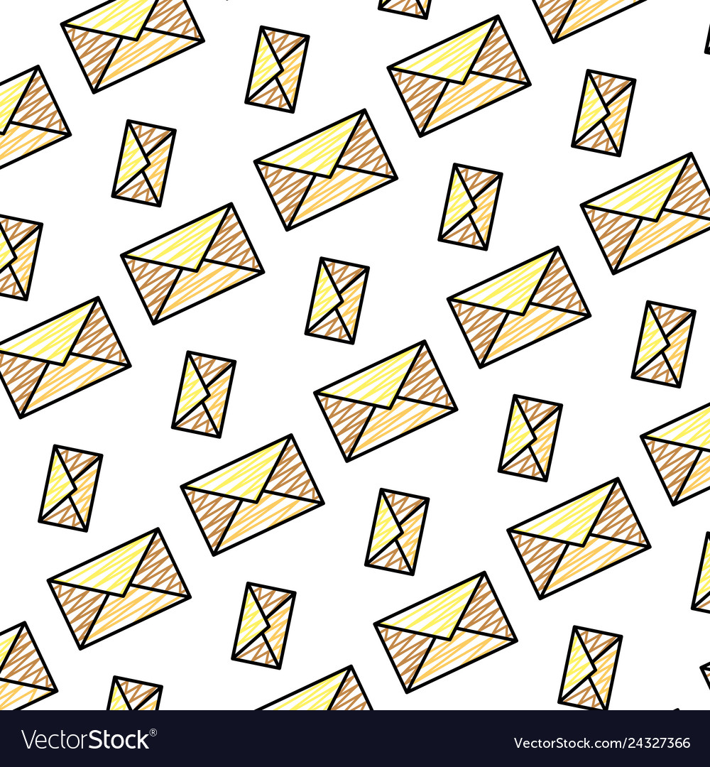 Doodle e-mail communication message technology Vector Image