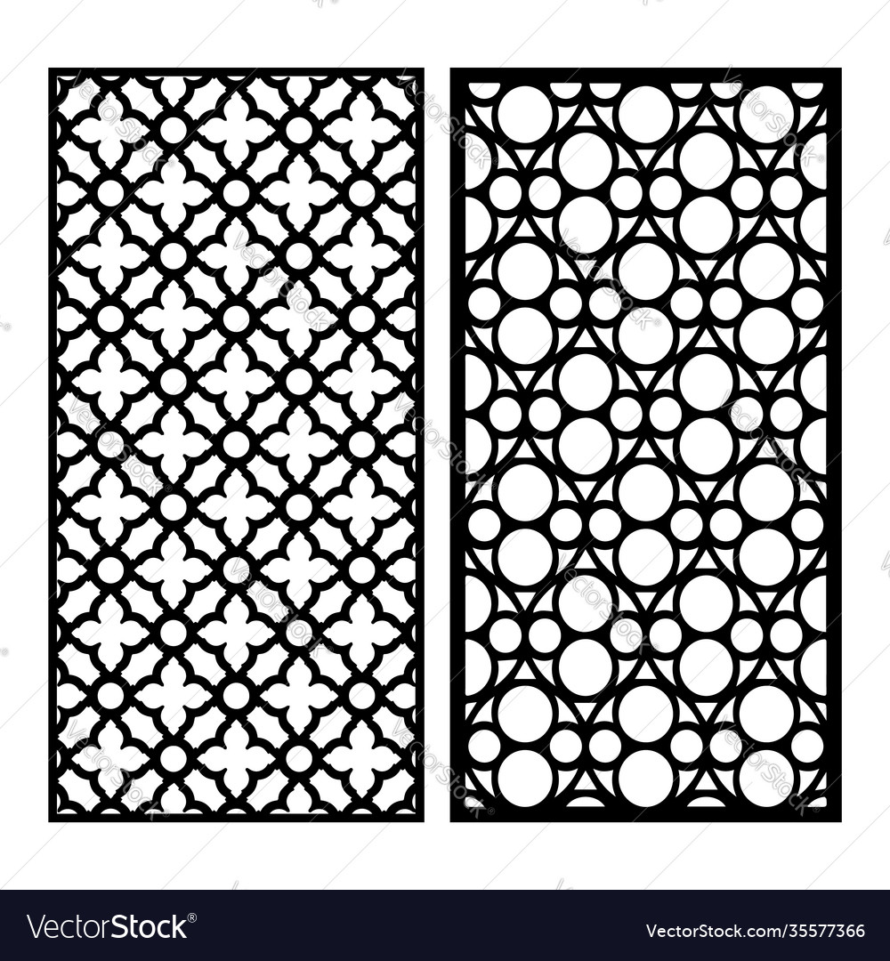 Laser cutting pattern design Royalty Free Vector Image