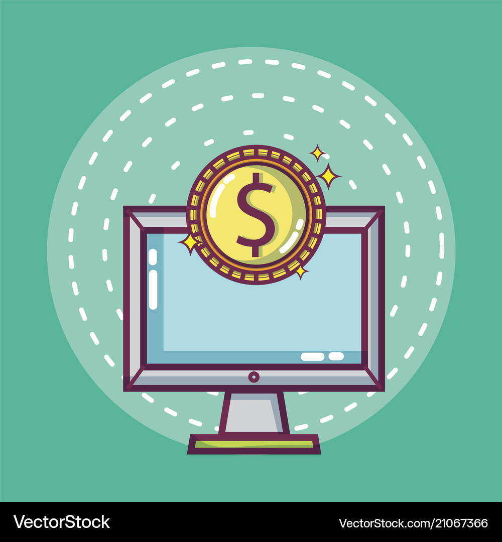 Online money and business Royalty Free Vector Image