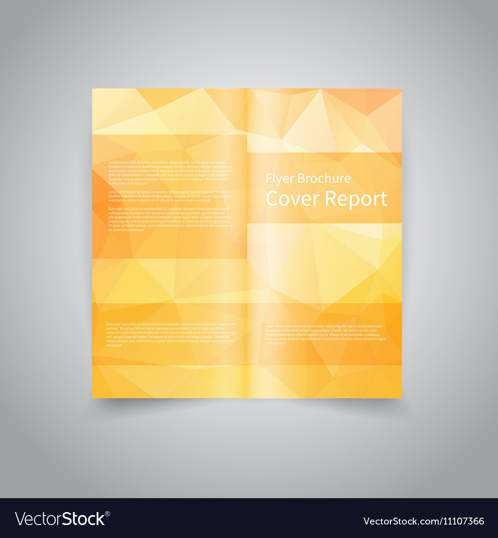 Polygonal style document template Royalty Free Vector Image