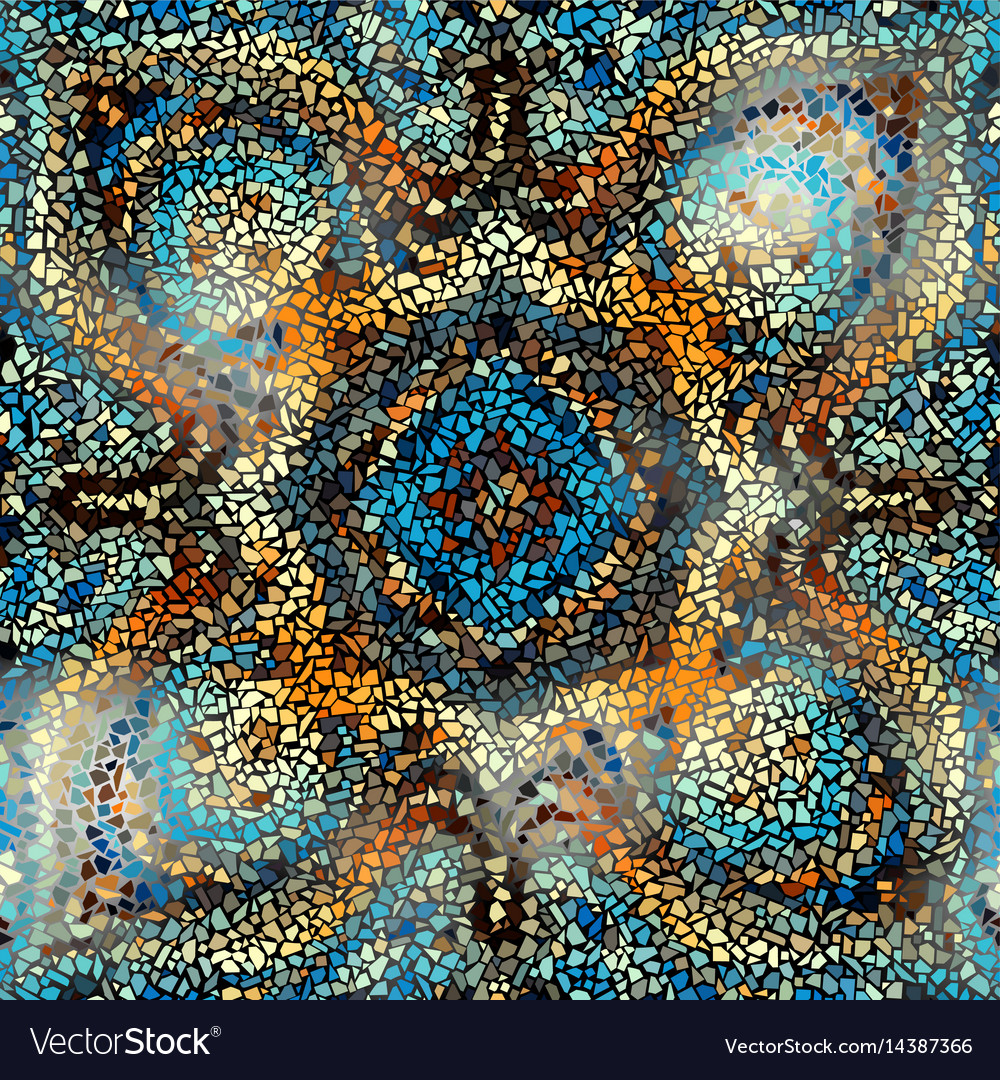 Seamless mosaic pattern Royalty Free Vector Image