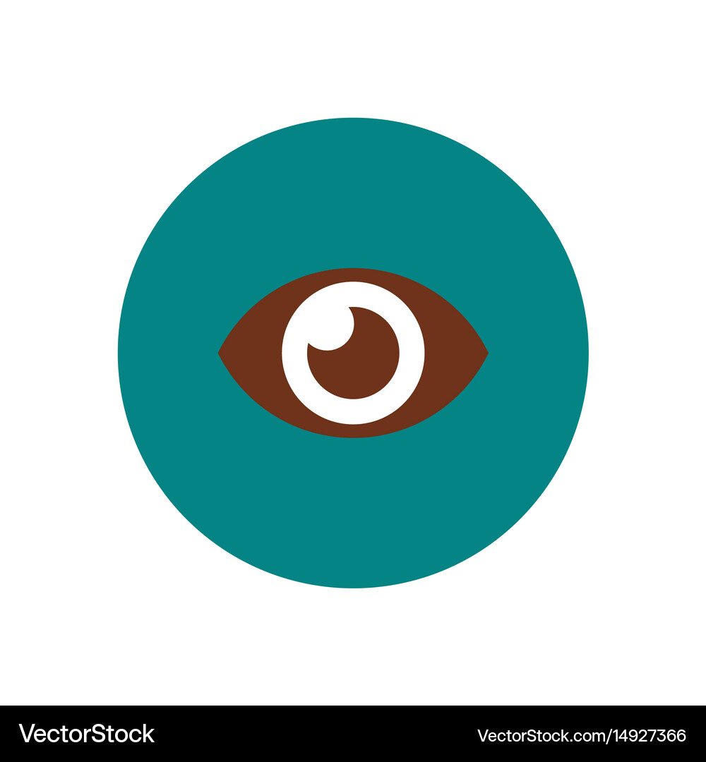 Stylish icon in color circle human eye Royalty Free Vector