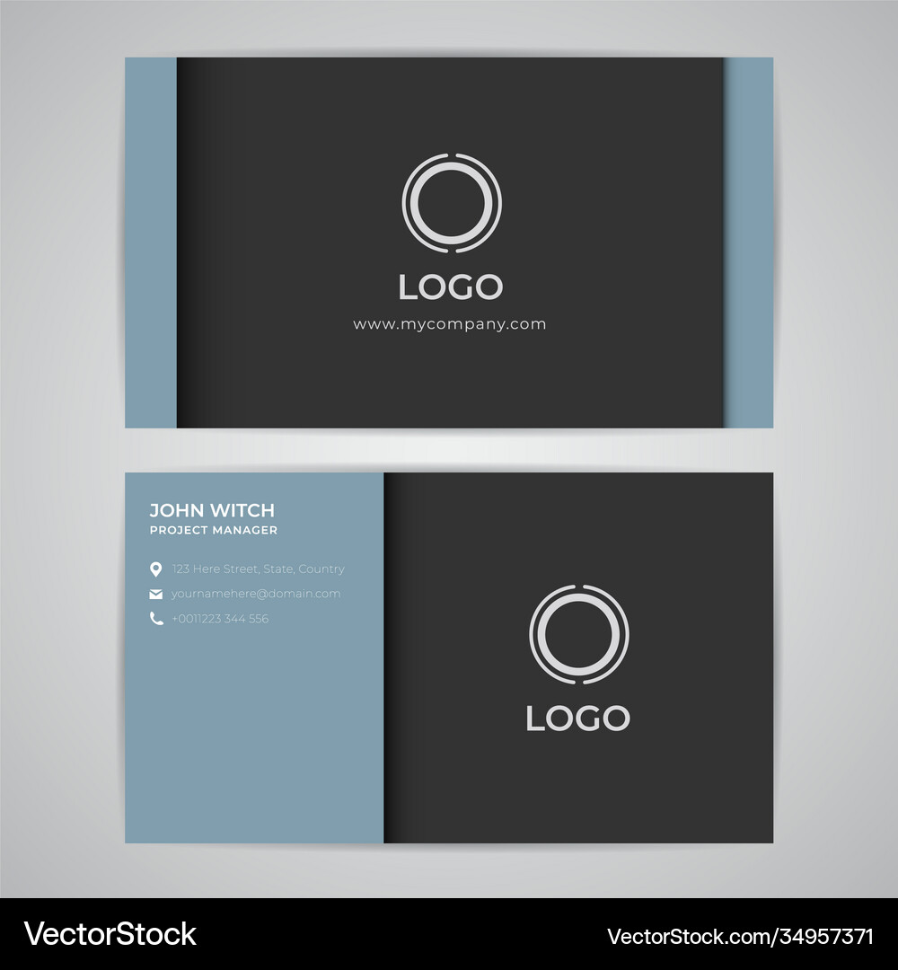Abstract modern simple business id card template Vector Image