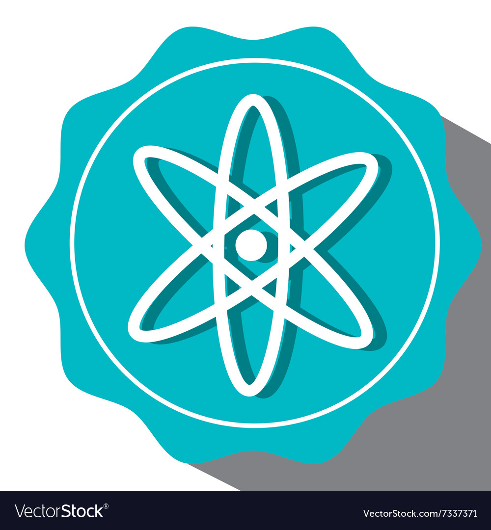 Atom round icon Royalty Free Vector Image - VectorStock