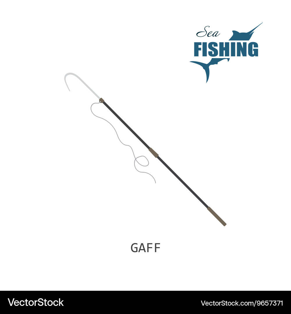 Fishing gaff item fishing Royalty Free Vector Image