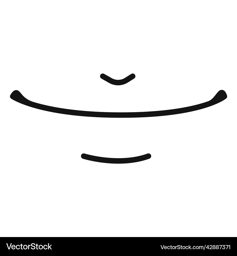 Happy smile mouth high quality Royalty Free Vector Image