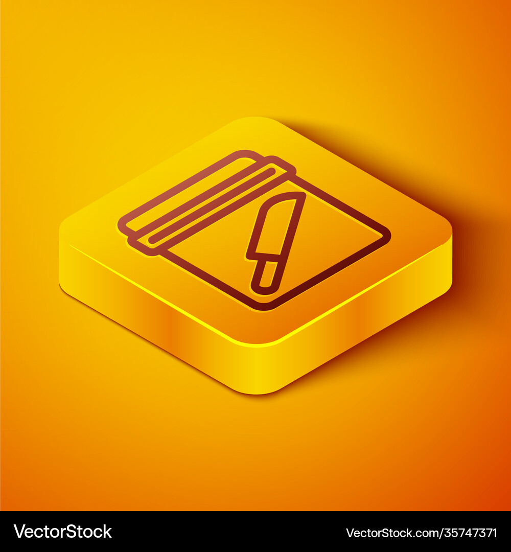 Isometric line evidence bag with knife icon Vector Image