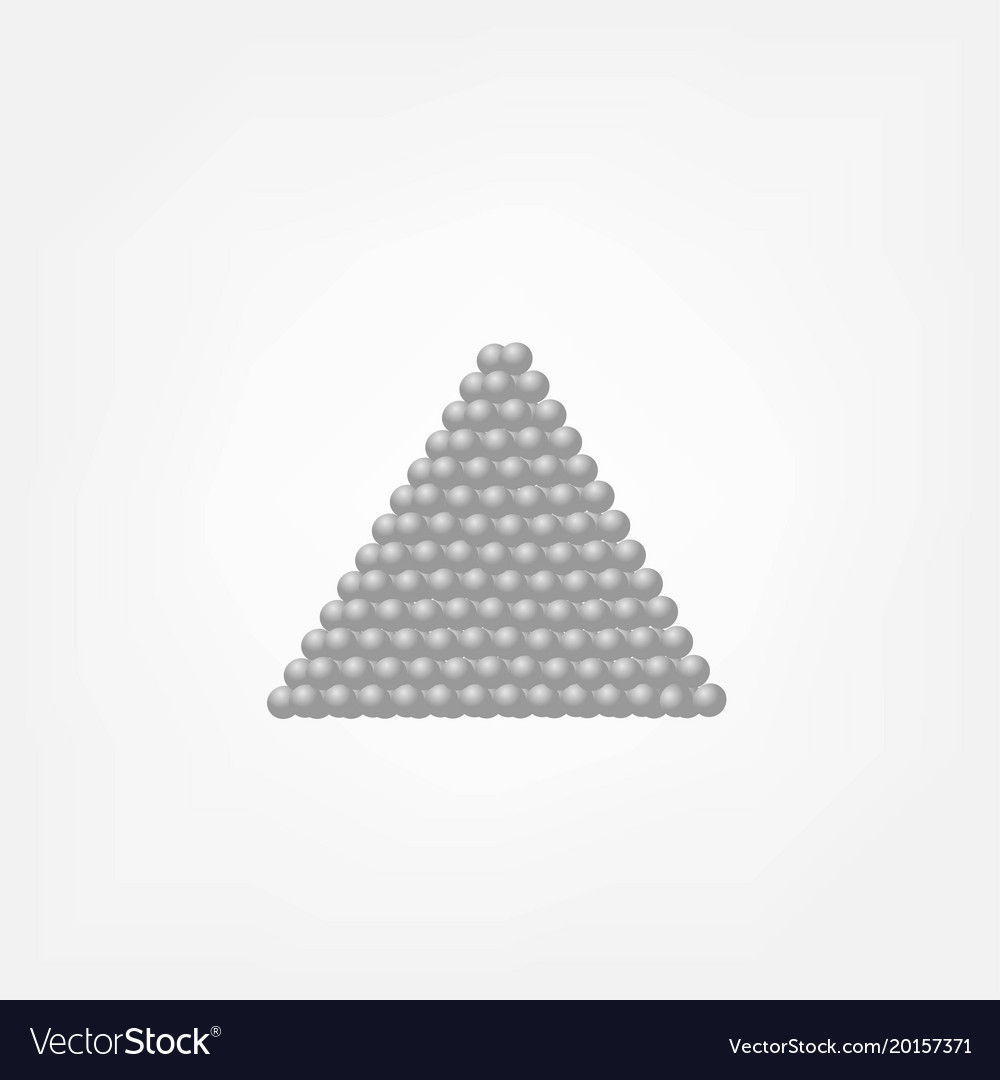 Pearl triangle Royalty Free Vector Image - VectorStock