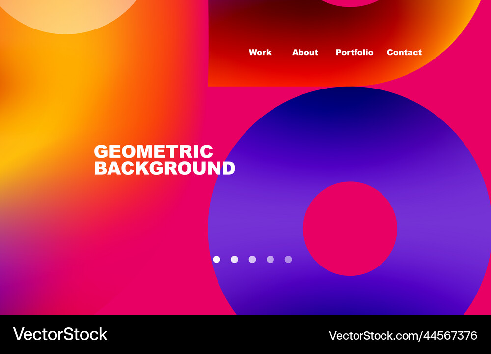 Circles and round shapes landing page abstract Vector Image