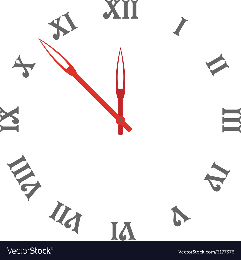 Clock face - easy change time Royalty Free Vector Image