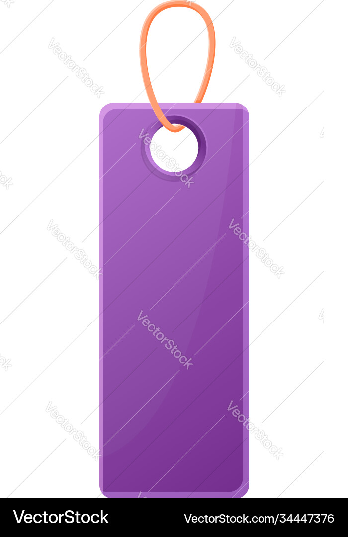 Cloth label stitch icon cartoon style Royalty Free Vector