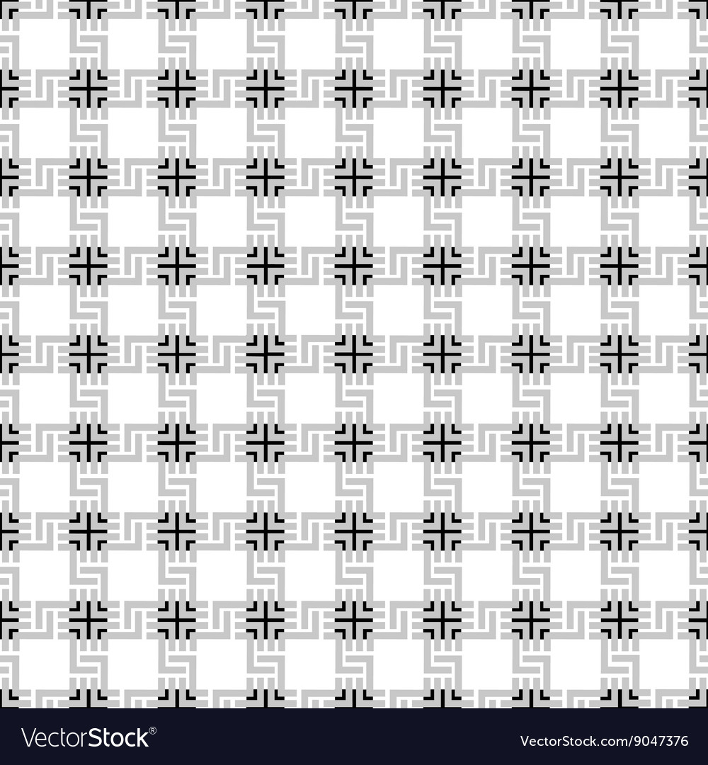 Grey checkered geometric seamless pattern Vector Image