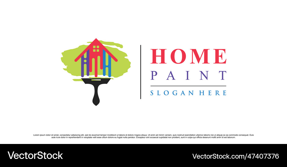 Home painting icon logo design inspiration Vector Image