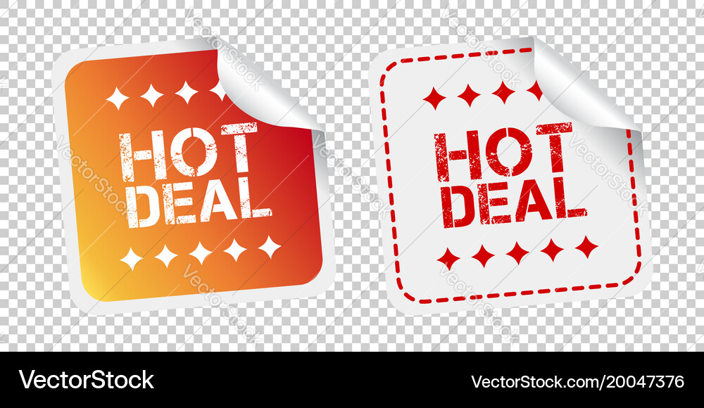 Hot deal stickers on isolated background Vector Image