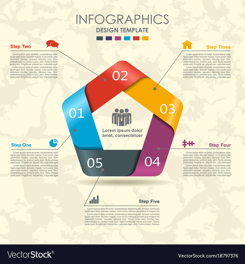 Infographic template can be used for workflow Vector Image