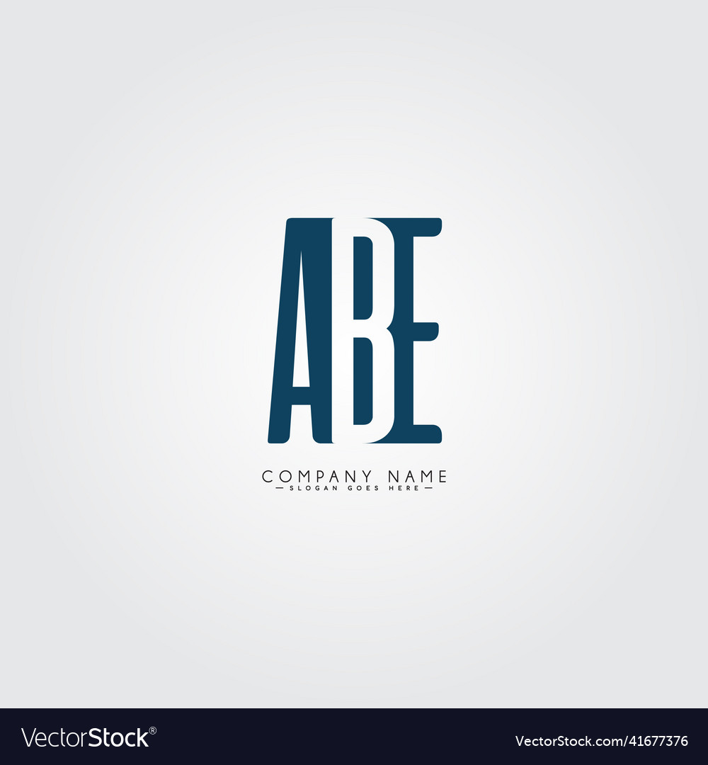 Initial letter abe logo - simple monogram Vector Image