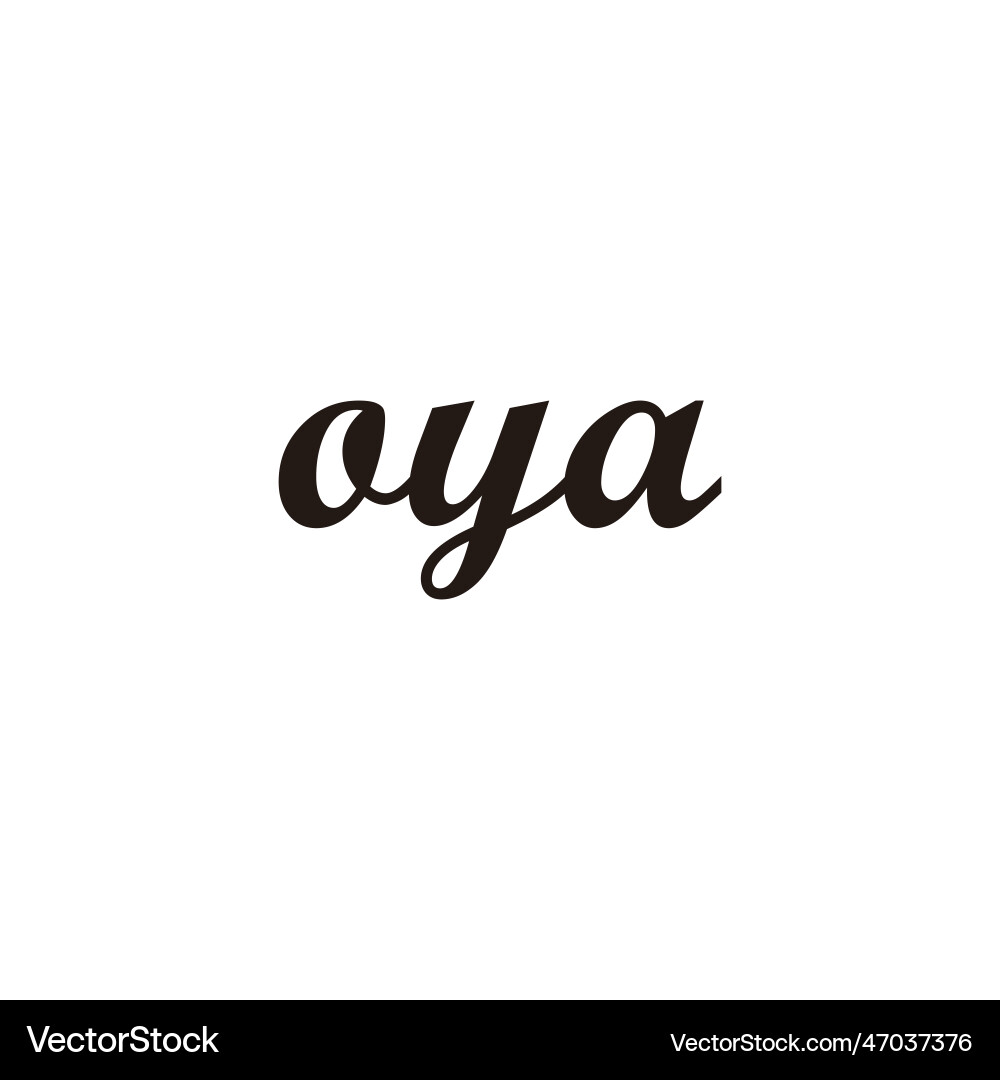 Letter oya connect geometric symbol simple logo Vector Image