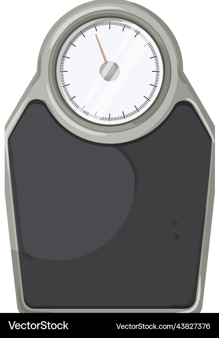Mass weigh scales cartoon Royalty Free Vector Image