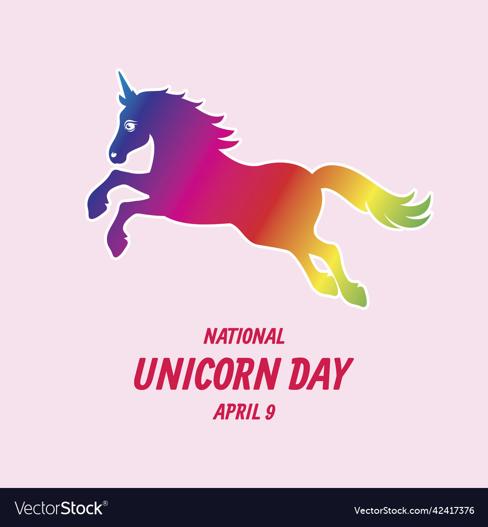 National unicorn day Royalty Free Vector Image